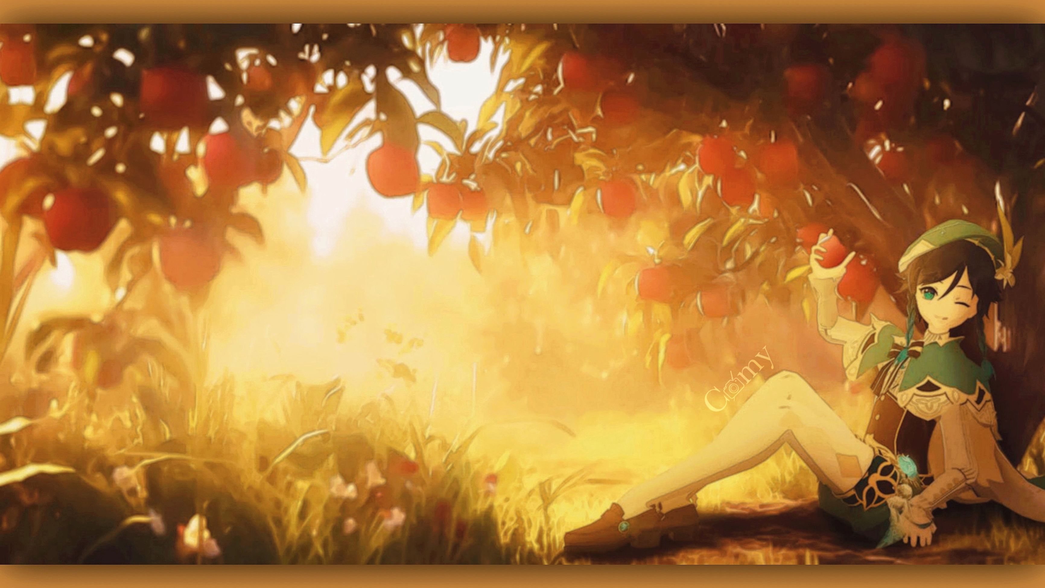 Under the Apple Tree!🌳🍎 Genshin Impact | HoYoLAB