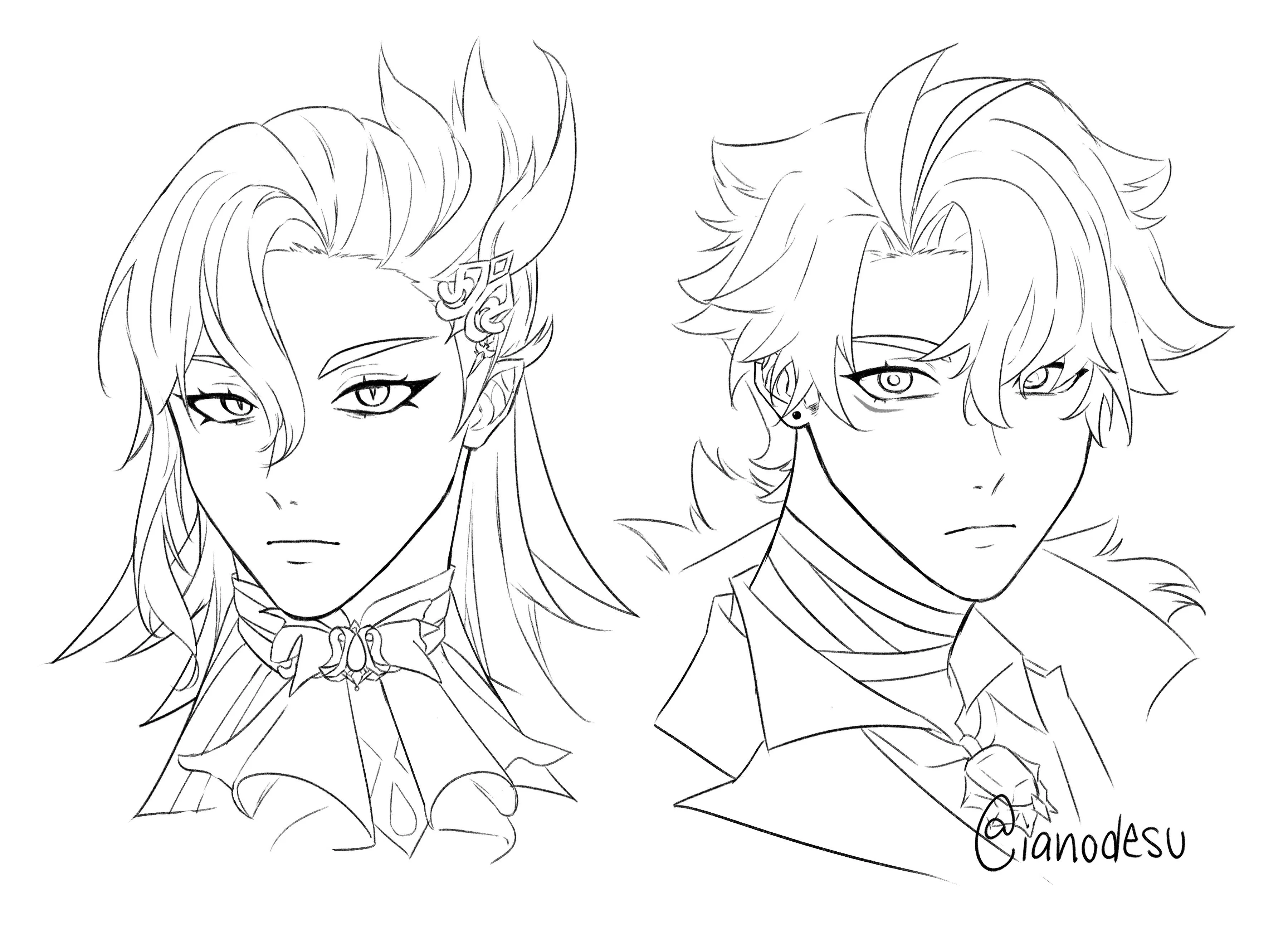 Neuvillette and Wriothesley by me! Genshin Impact | HoYoLAB