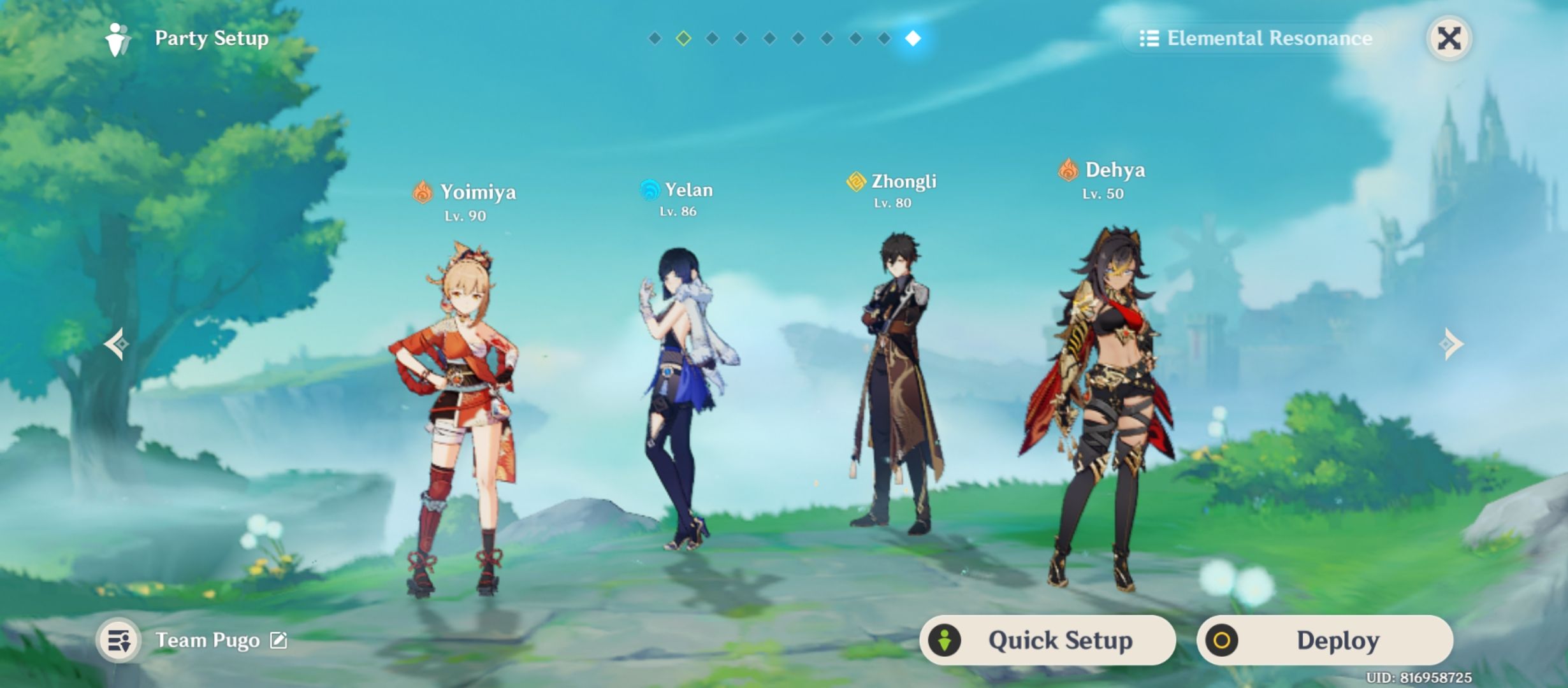 The new character selection screen is Dope Genshin Impact | HoYoLAB