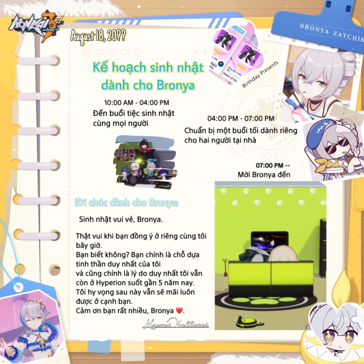 Happy Birthday Bronya ️ Honkai Impact 3rd | HoYoLAB