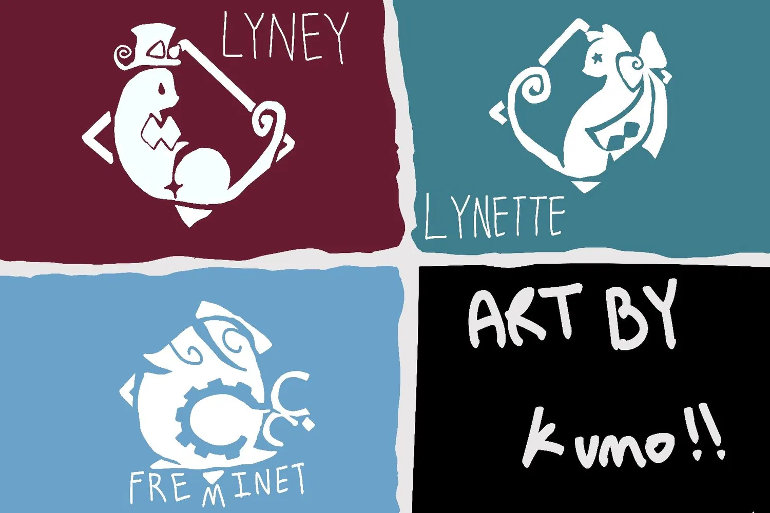 lyney, lynette, and freminet constellation drawing Genshin Impact | HoYoLAB