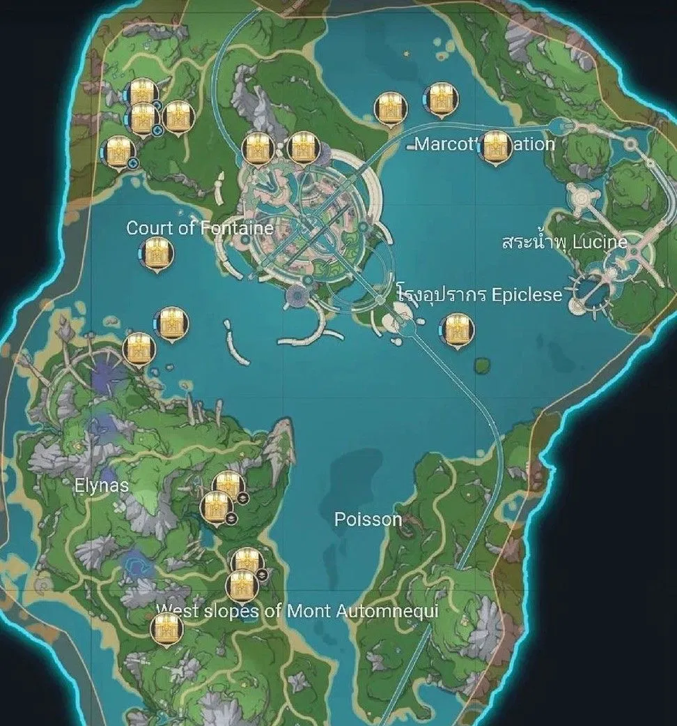 FONTAINE MAP GUIDE Genshin Impact | HoYoLAB