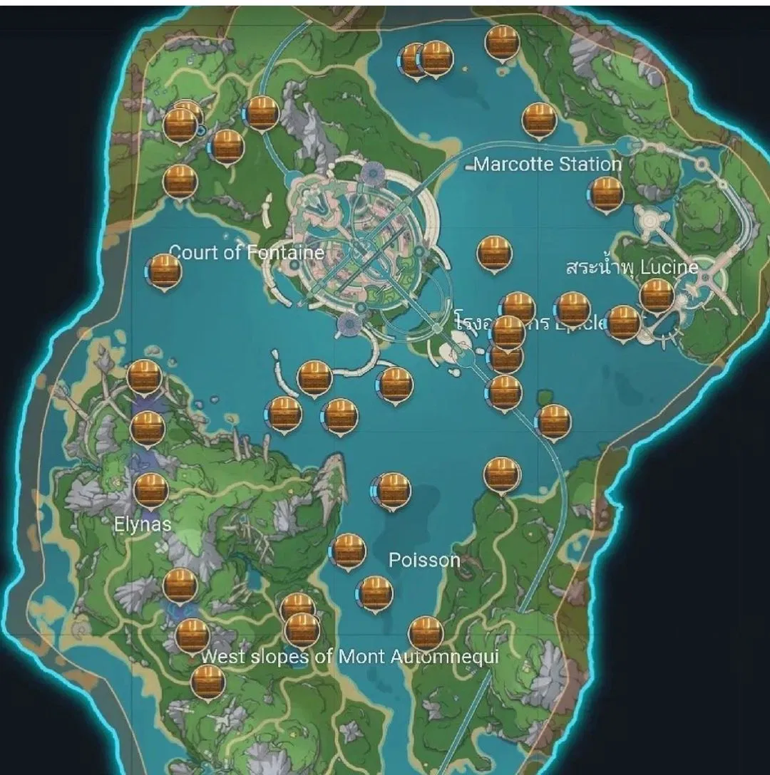 FONTAINE MAP GUIDE Genshin Impact | HoYoLAB