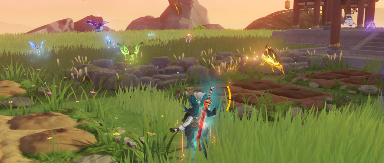 crystalflies in the garden Genshin Impact | HoYoLAB