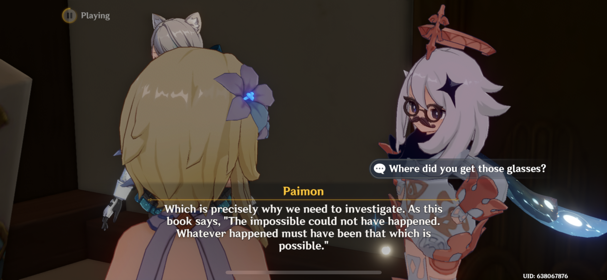 PAIMON WITH MUSACHE AND GLASSES Genshin Impact | HoYoLAB