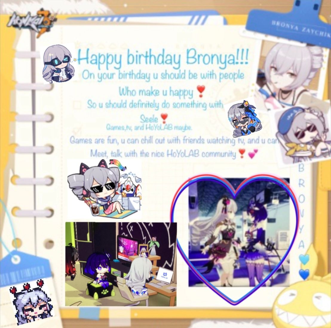 Happy birthday Bronya!!!!! ️🩵💙💜🩷💗💗💗 Honkai Impact 3rd | HoYoLAB