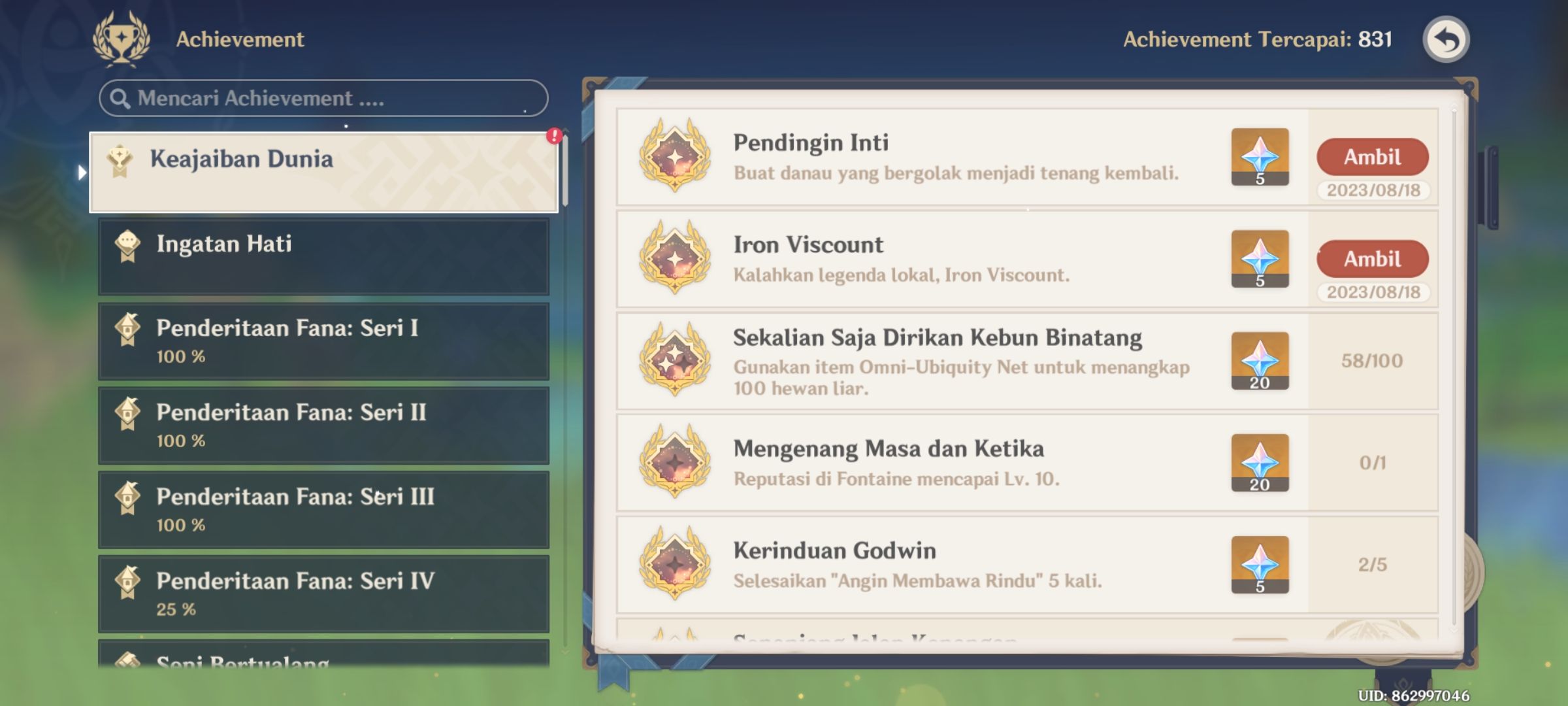 mayan lah berburu achiv Genshin Impact | HoYoLAB
