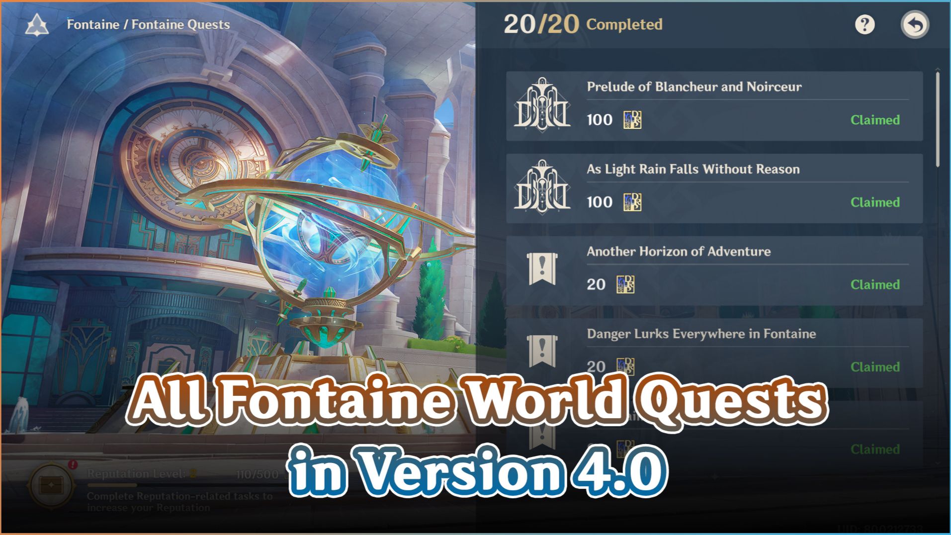 [V4.0] All Fontaine Worlds Quests Location & Guide in Version 4.0 ...
