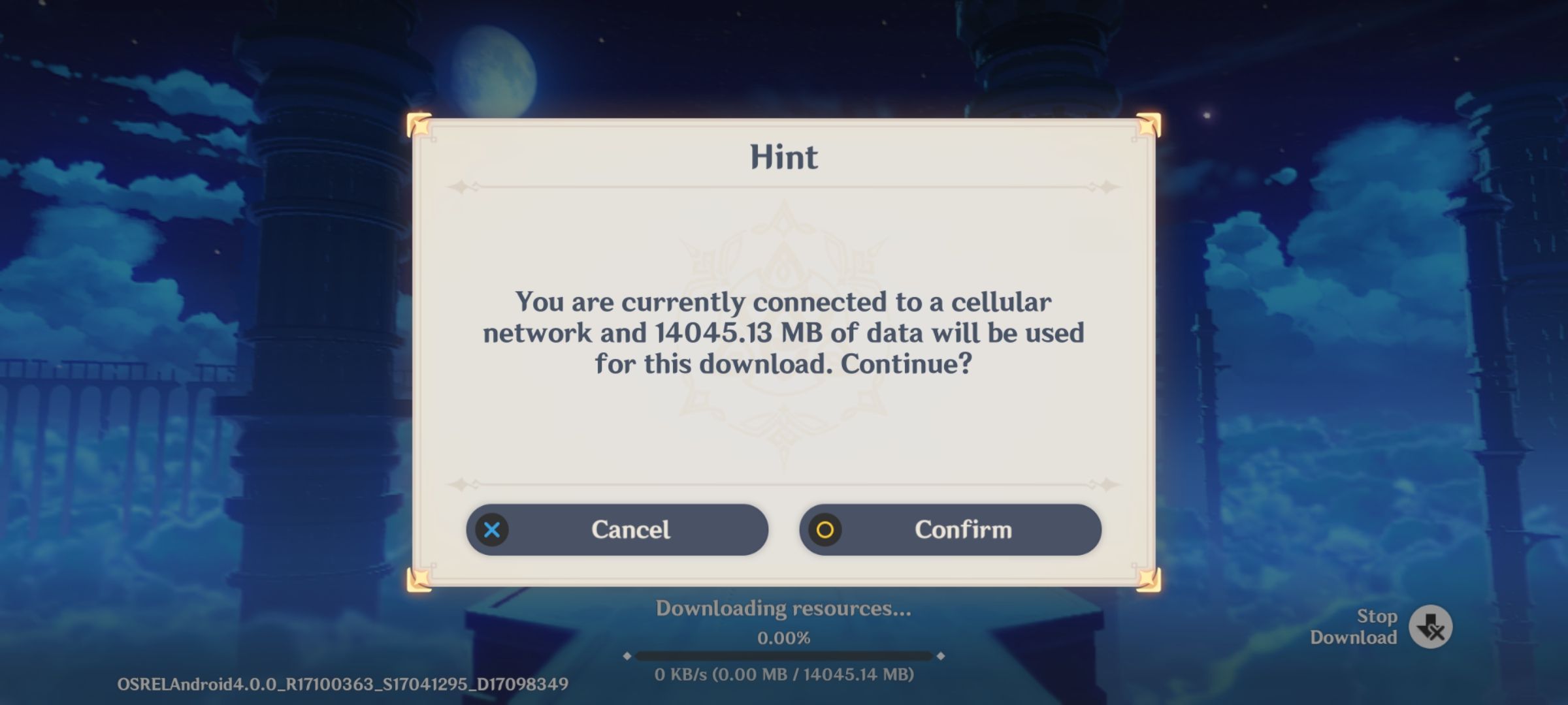 This is my Fontaine update size (mobile version) Genshin Impact | HoYoLAB