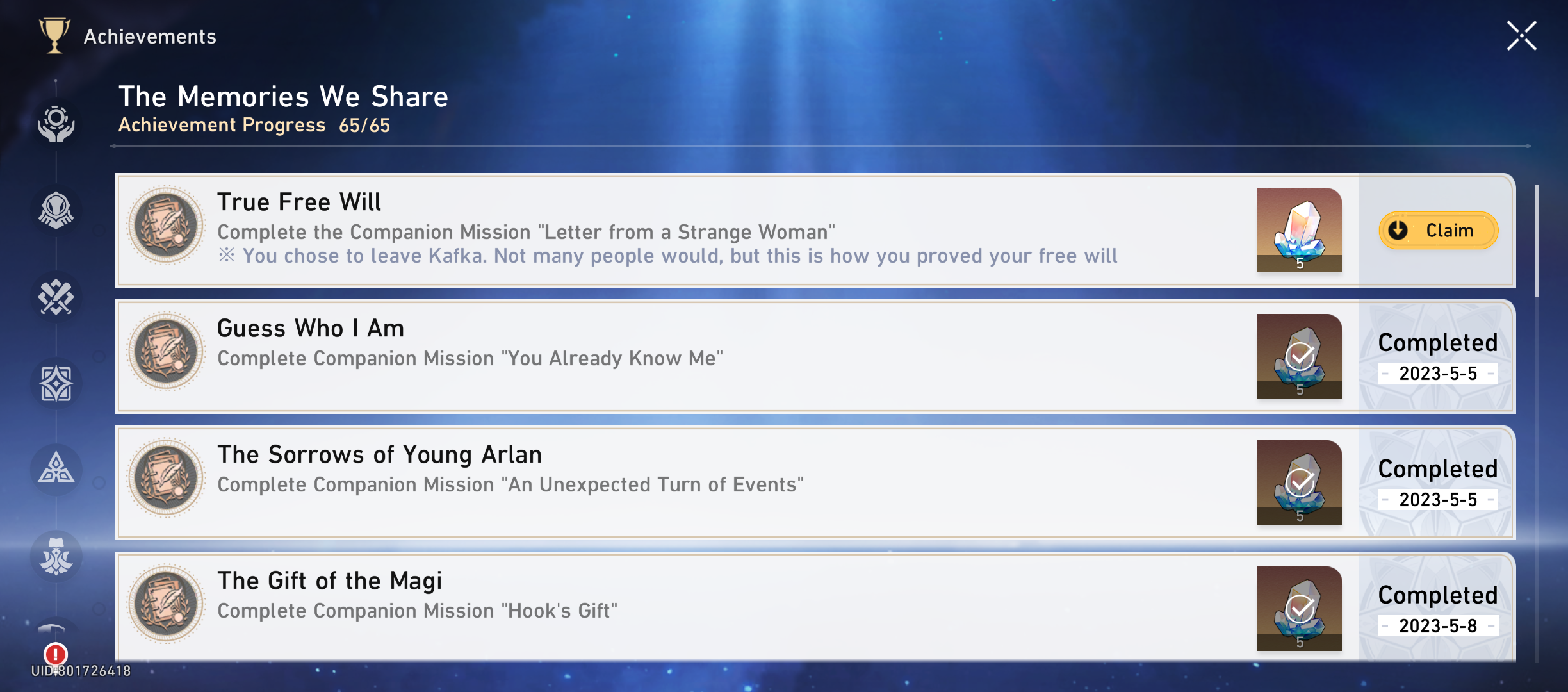 ONLY TRUE CHADS GOT THIS ACHIEVEMENT Honkai: Star Rail | HoYoLAB