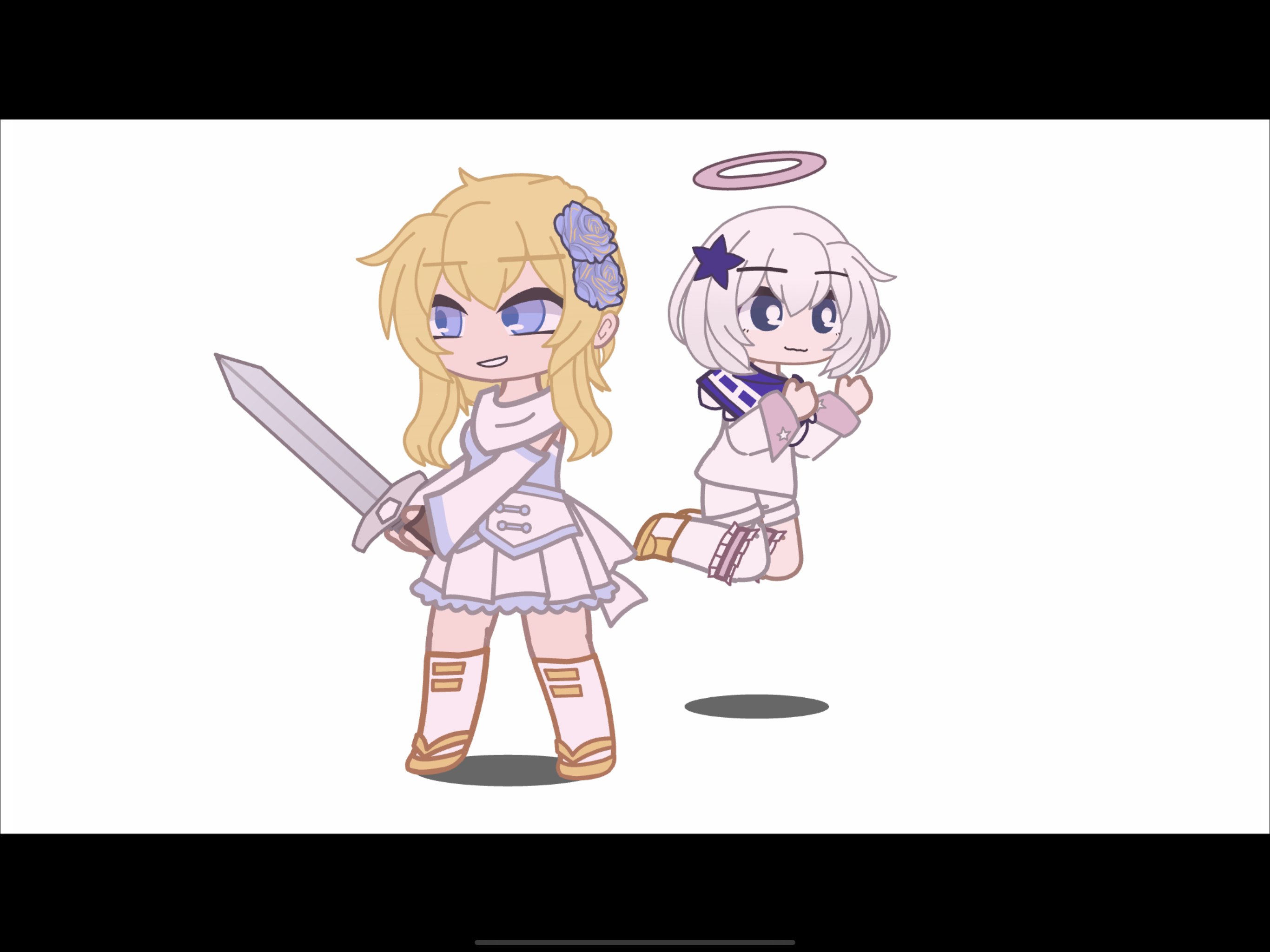 Lumine and Paimon in Gacha club Genshin Impact | HoYoLAB