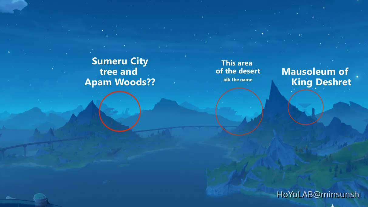 💧 Teyvat Locations visible from the top of Palais Mermonia in Fontaine ...