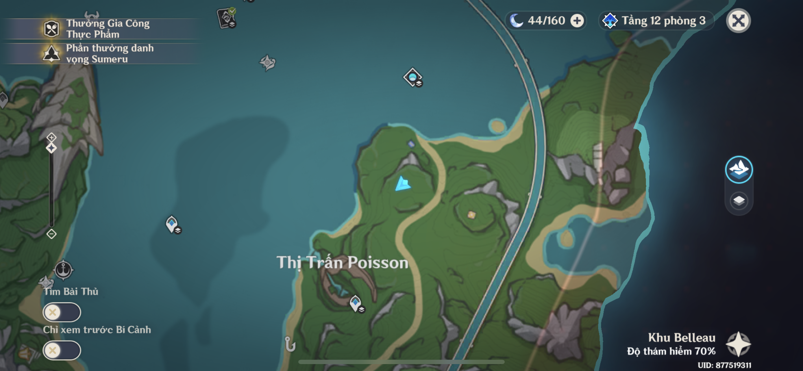 Map Fontaine Đánh bại Hoa lừa dối có rương cao cấp Genshin Impact | HoYoLAB