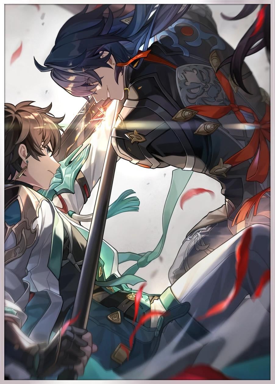 blades fight with dang heng looks good as a wallpaper. Honkai: Star ...