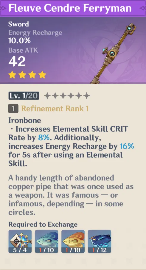 Is the Pipe Sword worth it to fish for? Genshin Impact | HoYoLAB