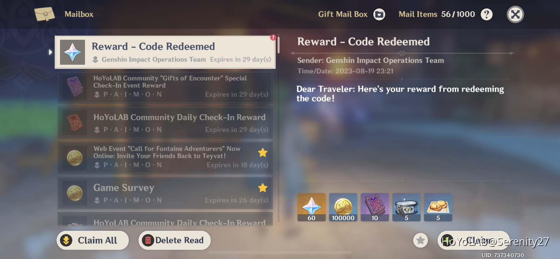 A good day to have discord nitro, 60 more primos for my neuvillette ...