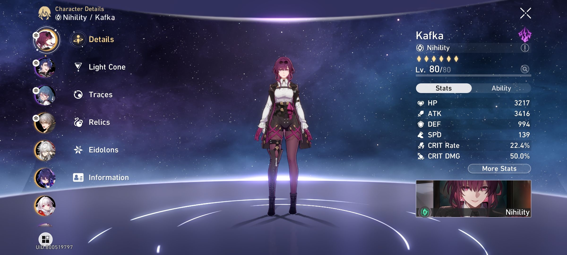 Suggestions for my Kafka build Honkai: Star Rail | HoYoLAB