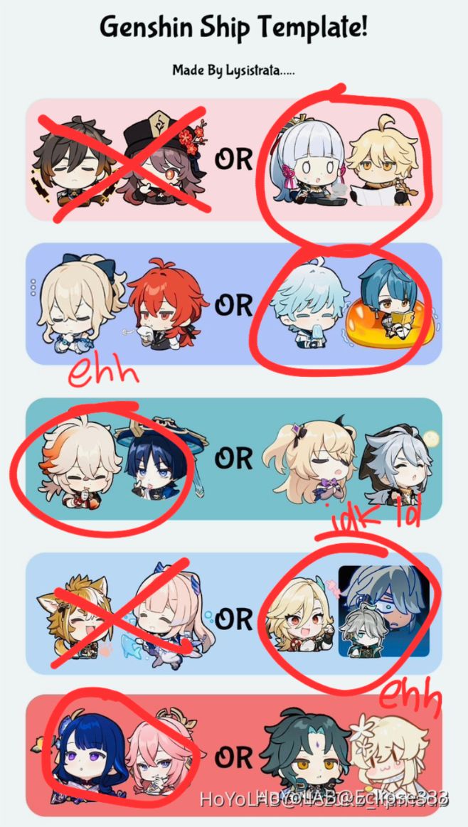 popular ships this or that Genshin Impact | HoYoLAB