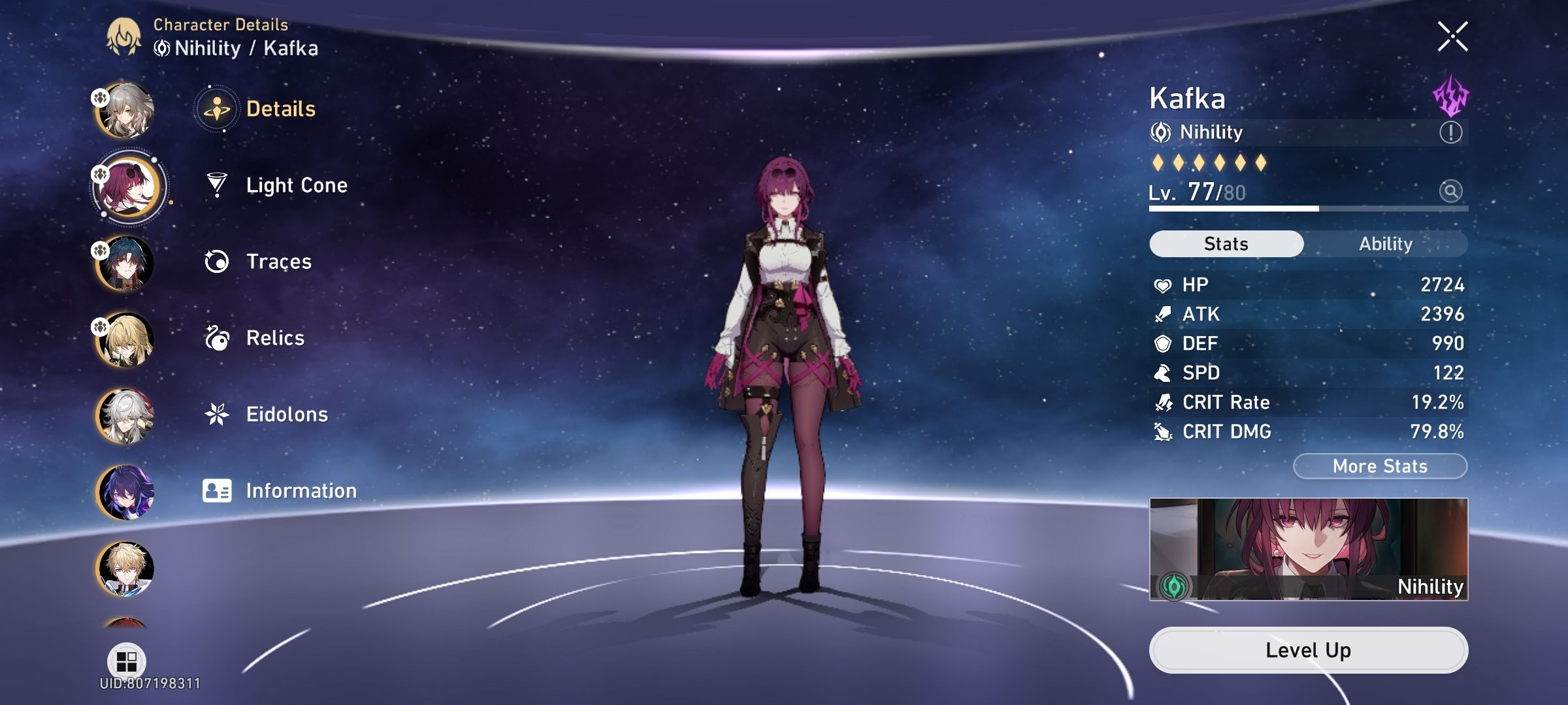 Kafka builds Honkai: Star Rail | HoYoLAB