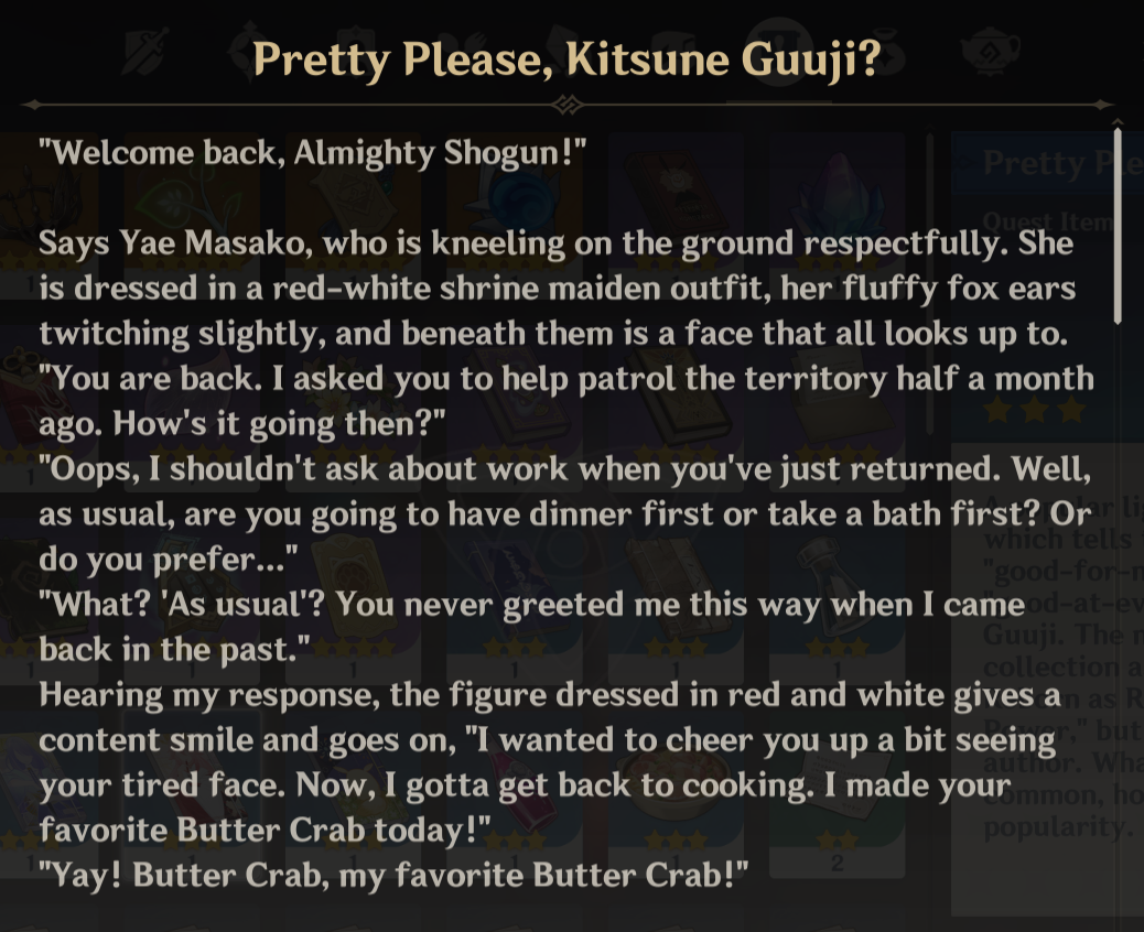 The book "Pretty Please, Kitsune Guuji?" Genshin Impact | HoYoLAB