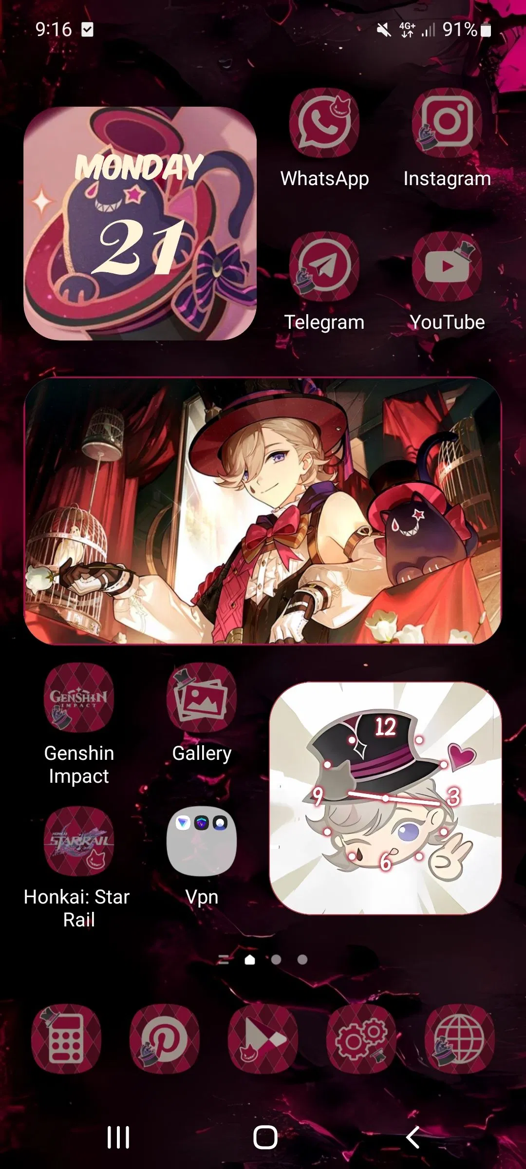 Lyney theme app icon Genshin Impact | HoYoLAB