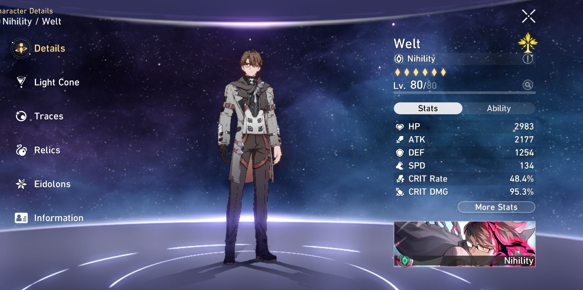 Finished Welt Yang Honkai: Star Rail | HoYoLAB