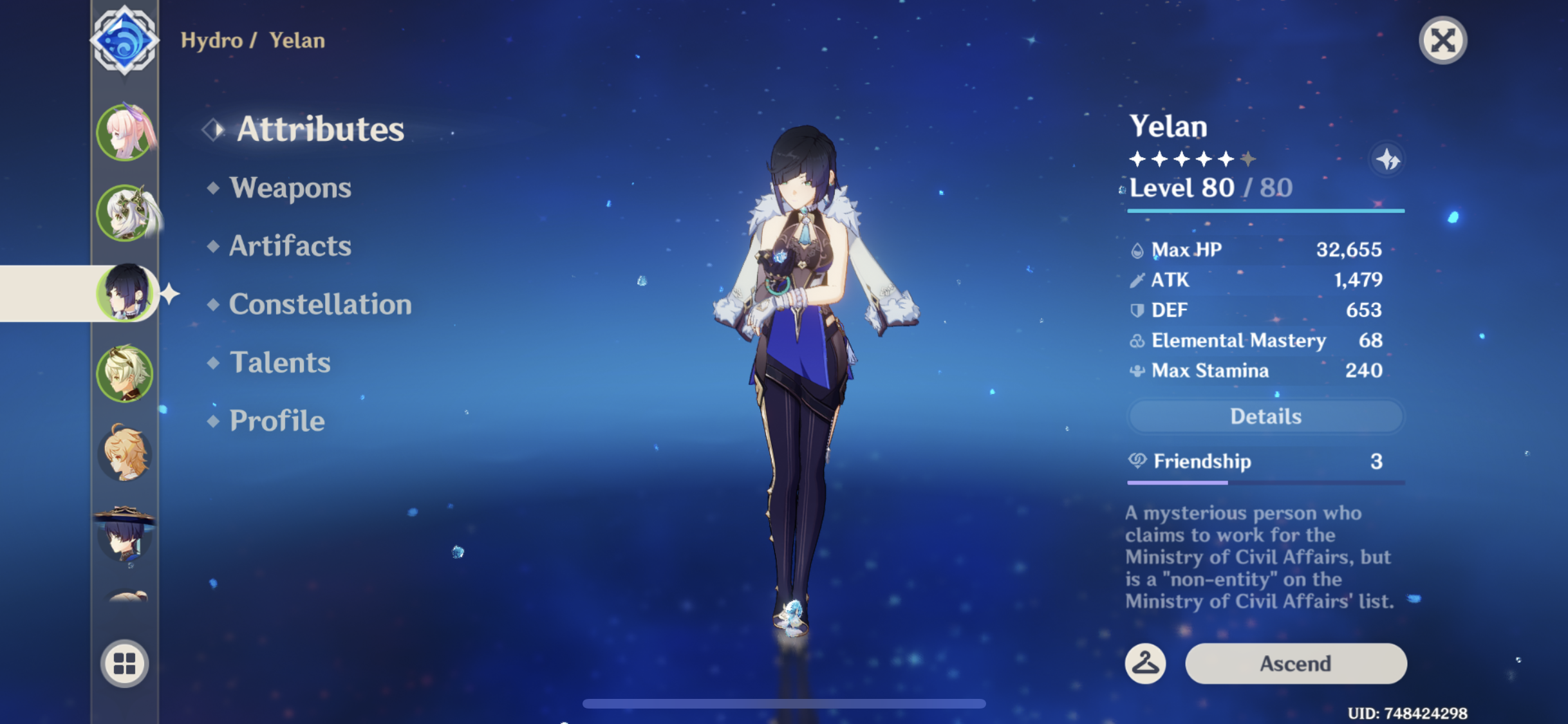 My yelan built Genshin Impact | HoYoLAB