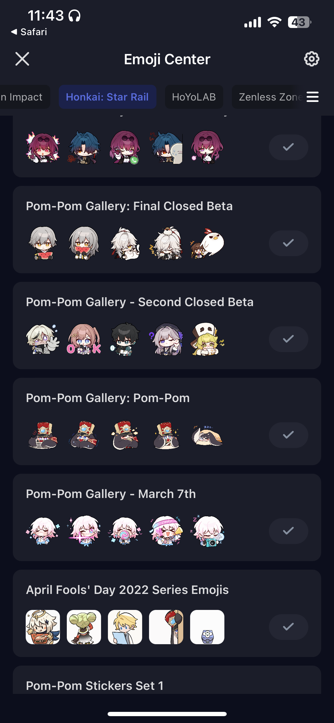 Does anyone know how to get the Seele+Jing Yuan sticker packs 😭😭😭 ...