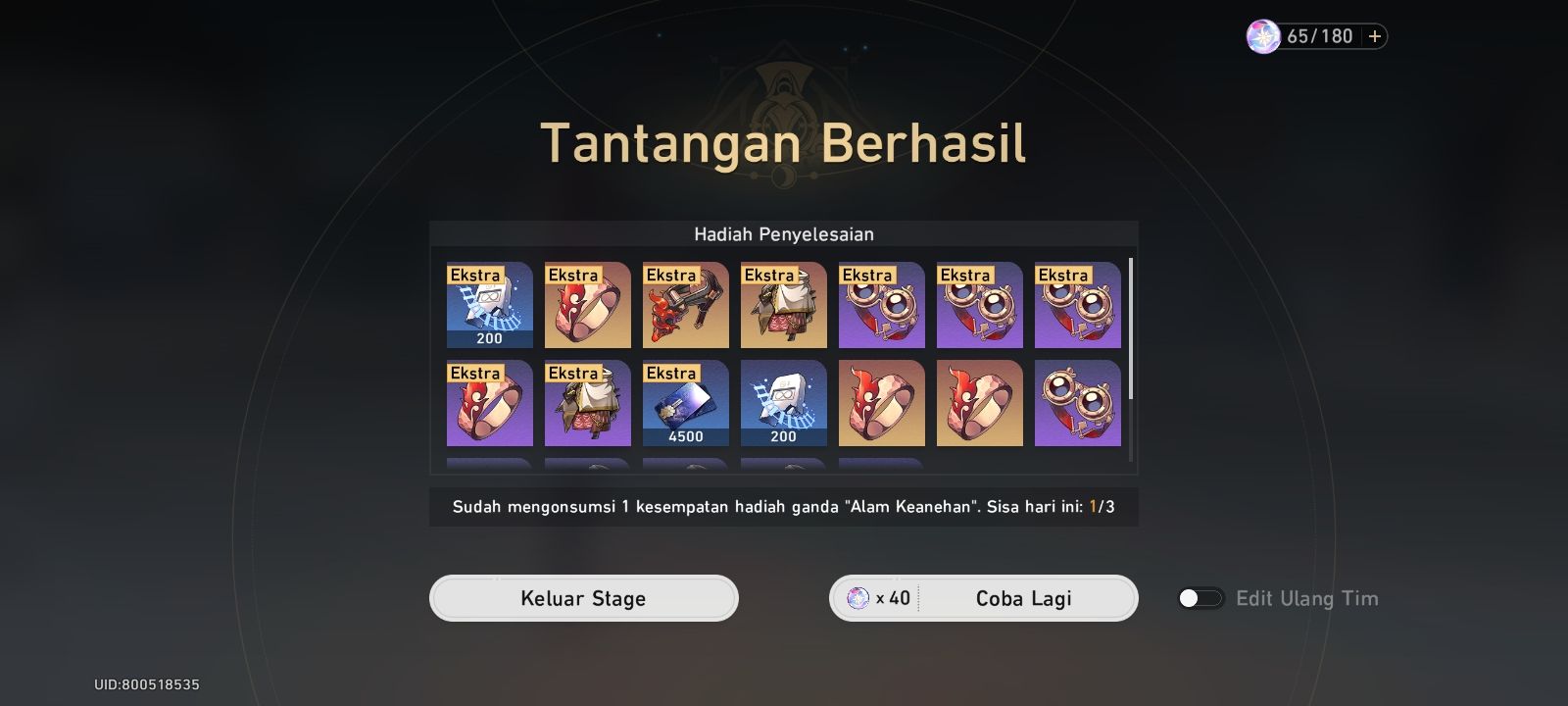 Nguli relic hari ke mboh gak keitung Honkai: Star Rail | HoYoLAB