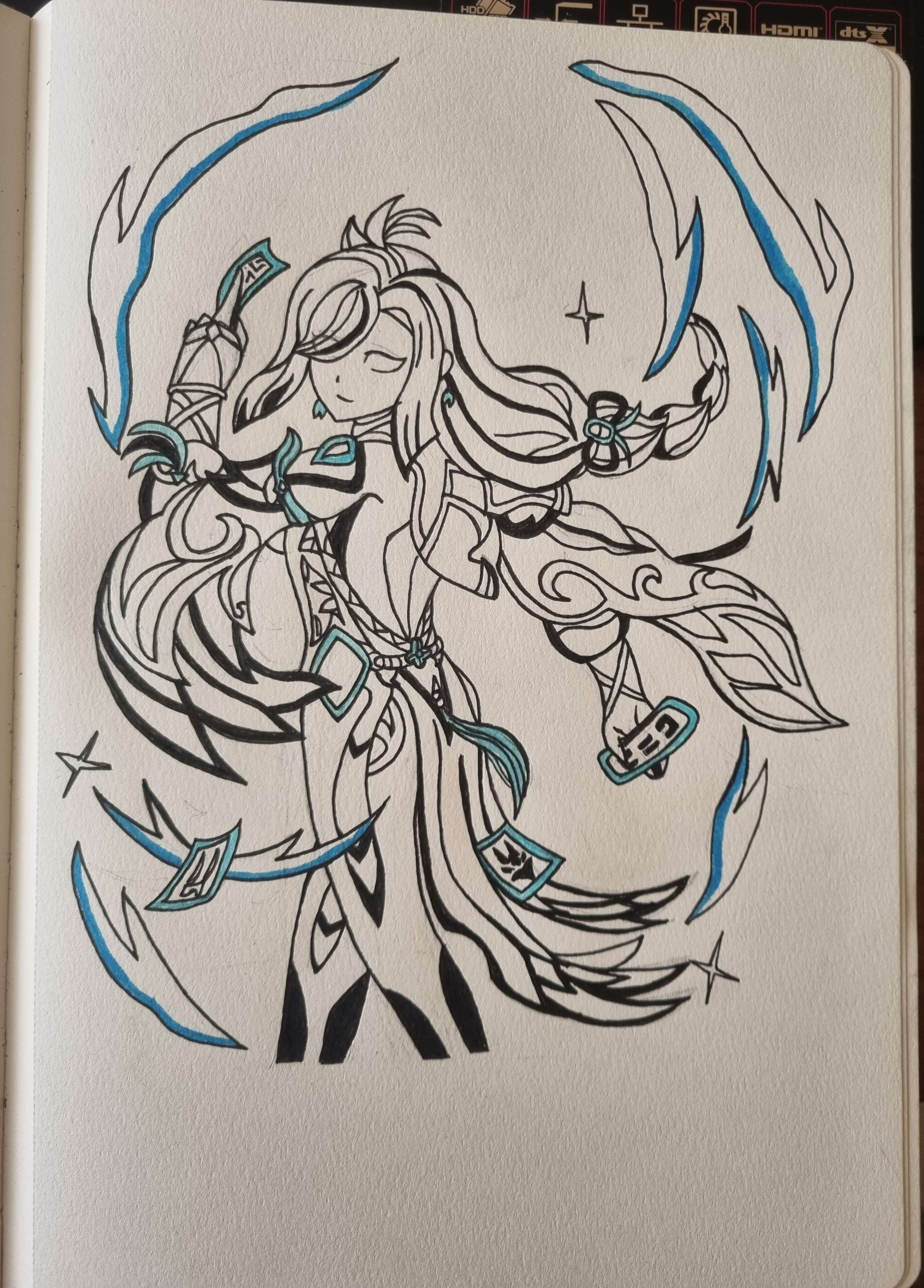 Training shenhe drawing Genshin Impact | HoYoLAB