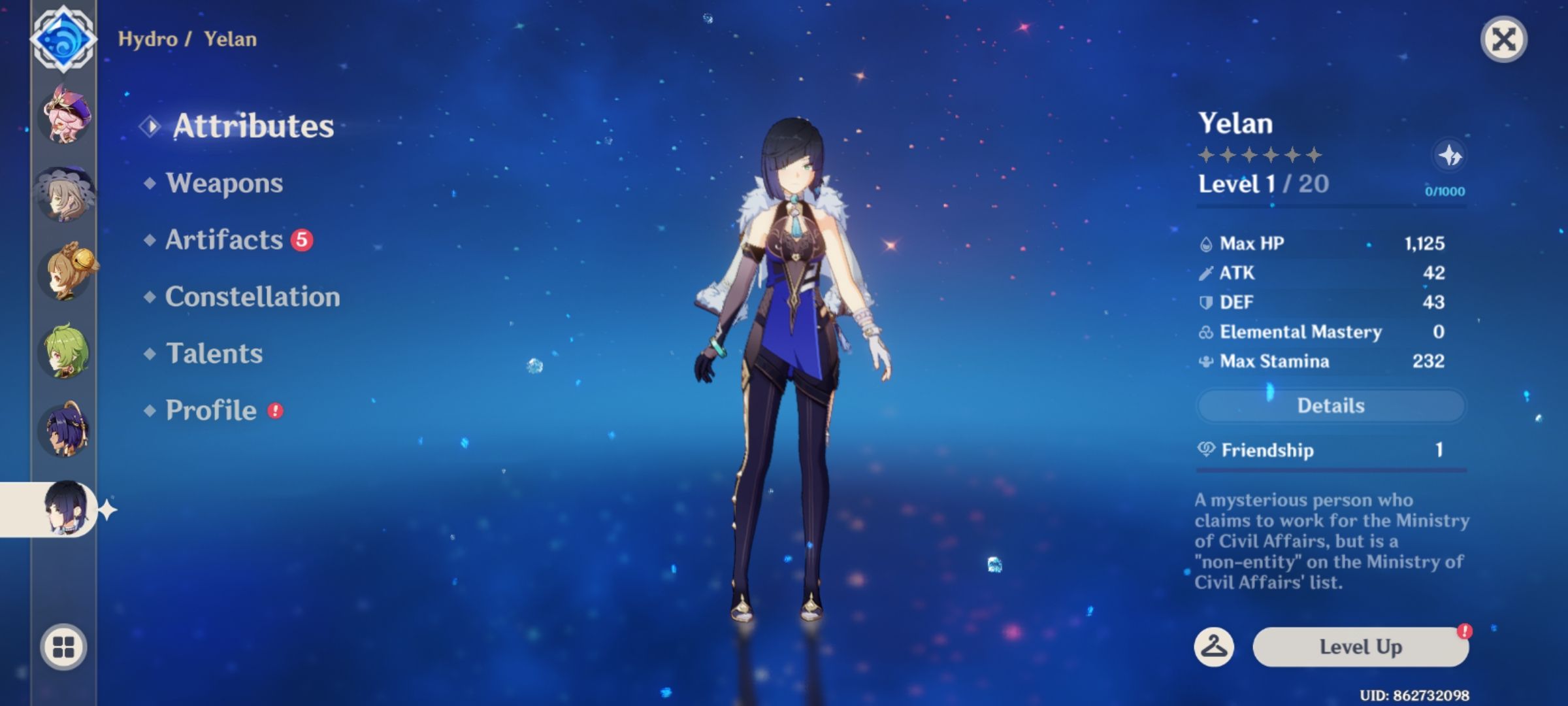 Yelan Base Stats To Compare. Genshin Impact | HoYoLAB