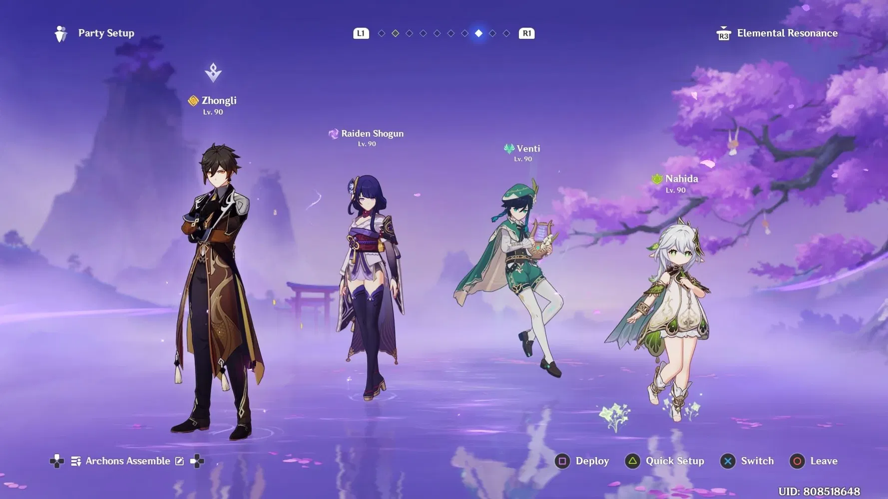 Party setup screens and some of my team lineups. Genshin Impact | HoYoLAB