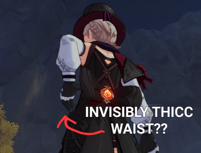 Did anyone else notice this random detail on Lyney's pose lol? Genshin ...