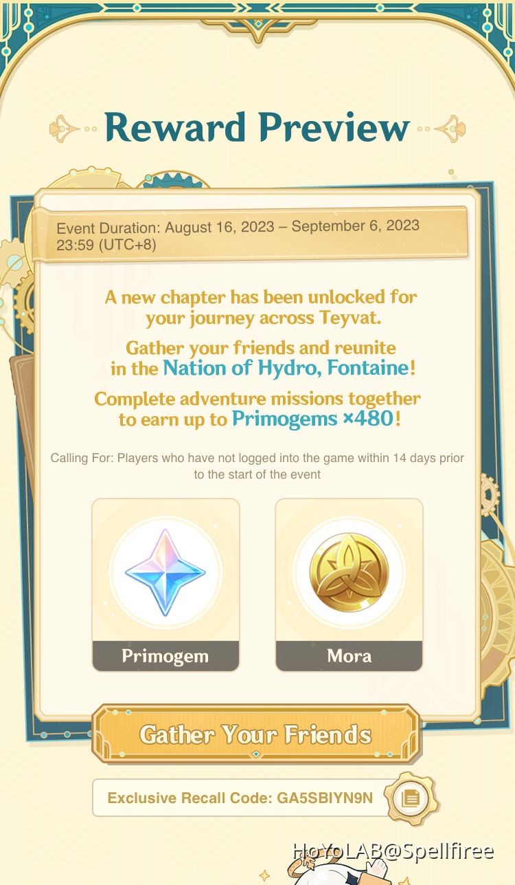 Web event primo code Genshin Impact | HoYoLAB