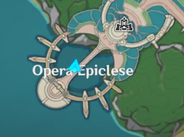 Precious Chest underneath the long bridge at the Opera Epiclese Genshin ...