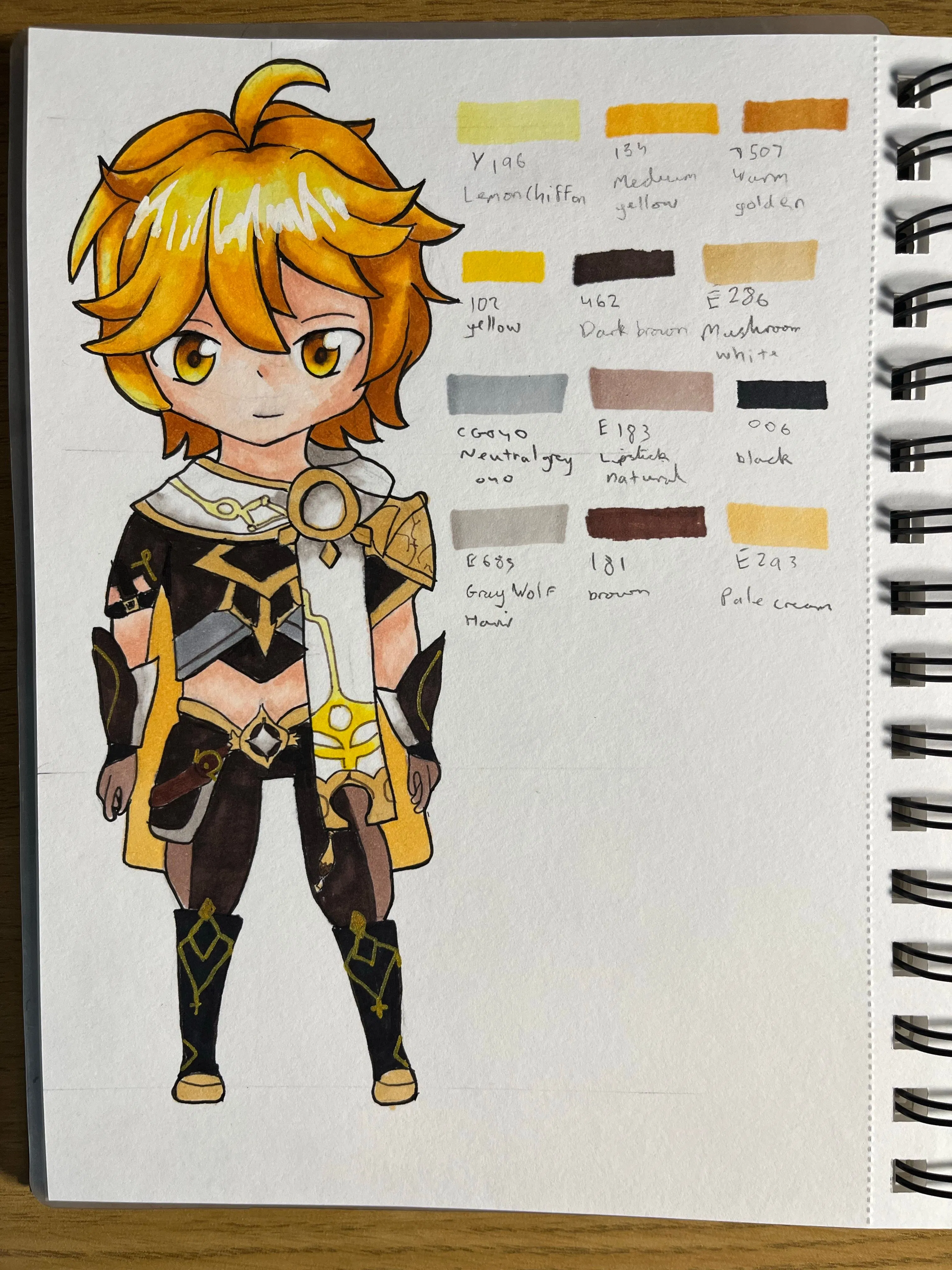 Aether Chibi Sketch Genshin Impact | HoYoLAB