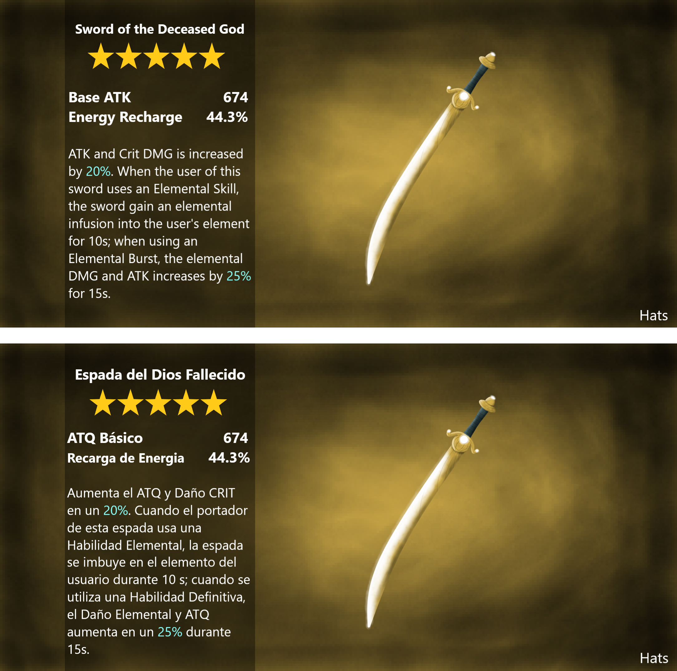 Espada Ficticia / Fictional Sword Genshin Impact | HoYoLAB