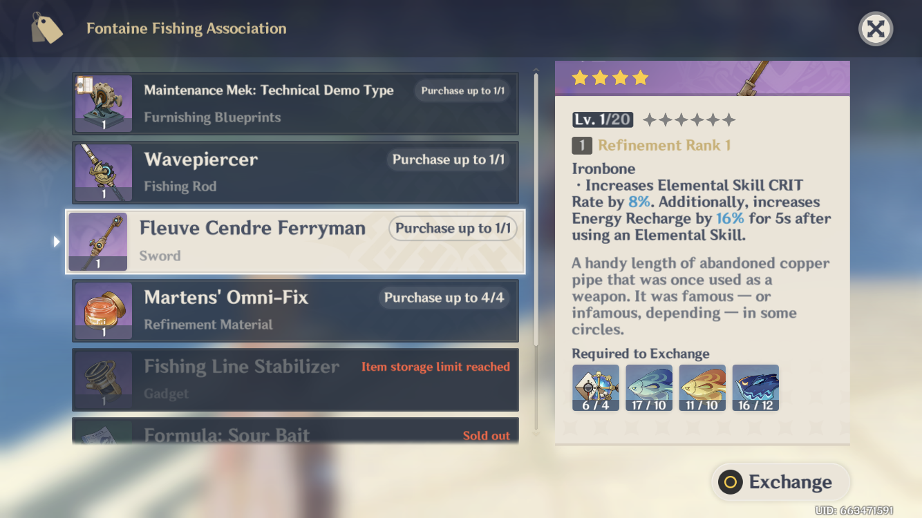 I finally bought the pipe sword Genshin Impact | HoYoLAB