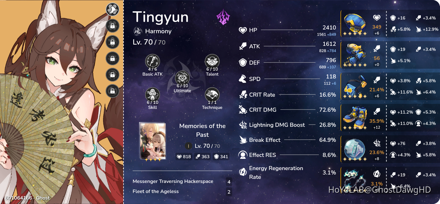 My Tingyun Build Honkai: Star Rail | HoYoLAB