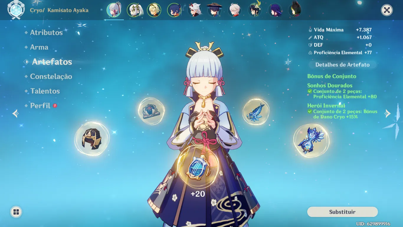 Ayaka Melt Build 100% Finalizada Conta F2P. Genshin Impact | HoYoLAB