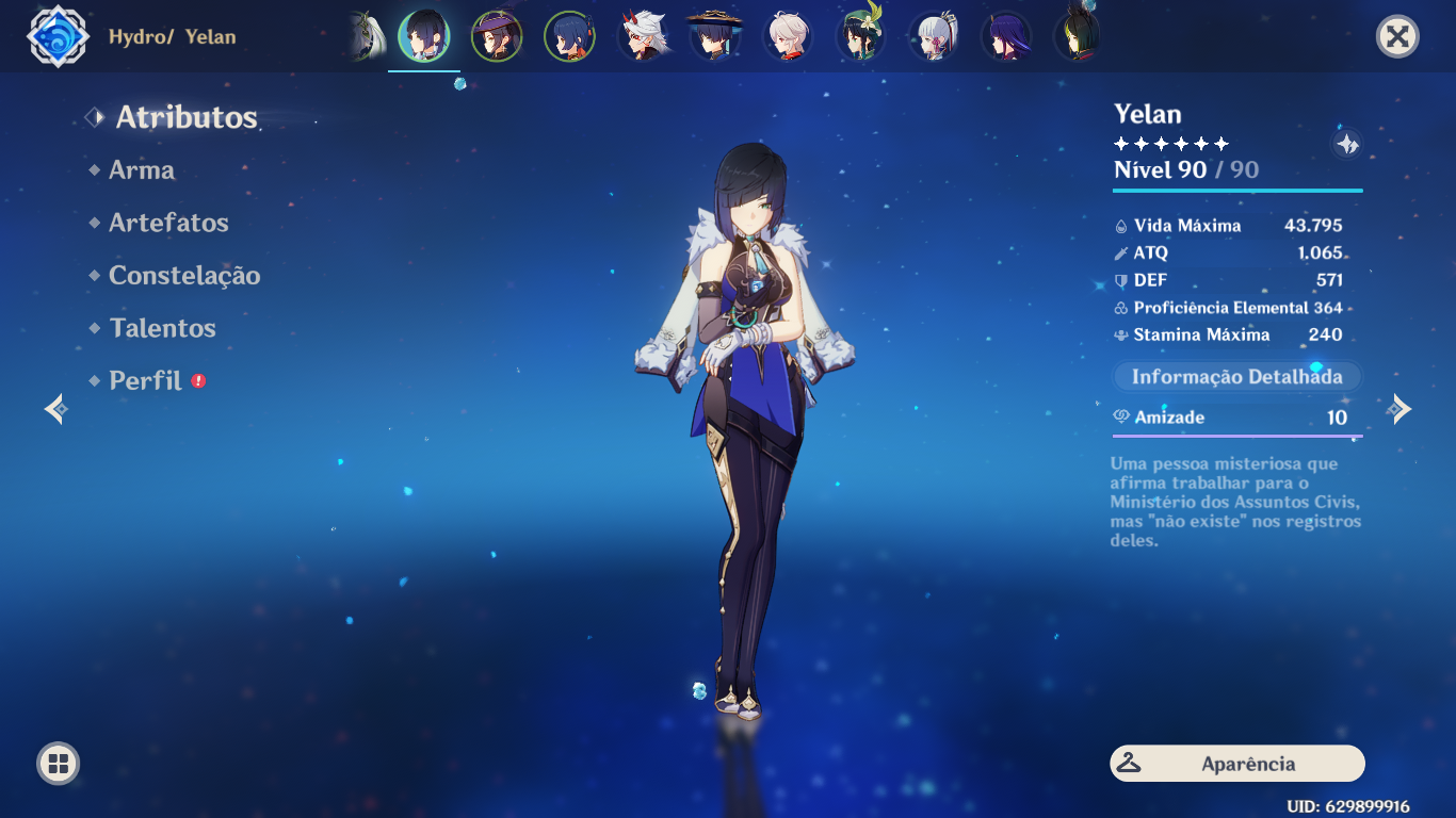 Yelan Nuke build 100% Finalizada Conta F2P. Genshin Impact | HoYoLAB