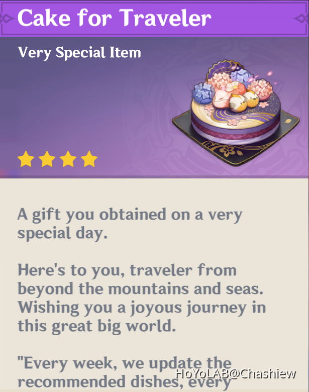 Show me your cake for Traveler Genshin Impact | HoYoLAB