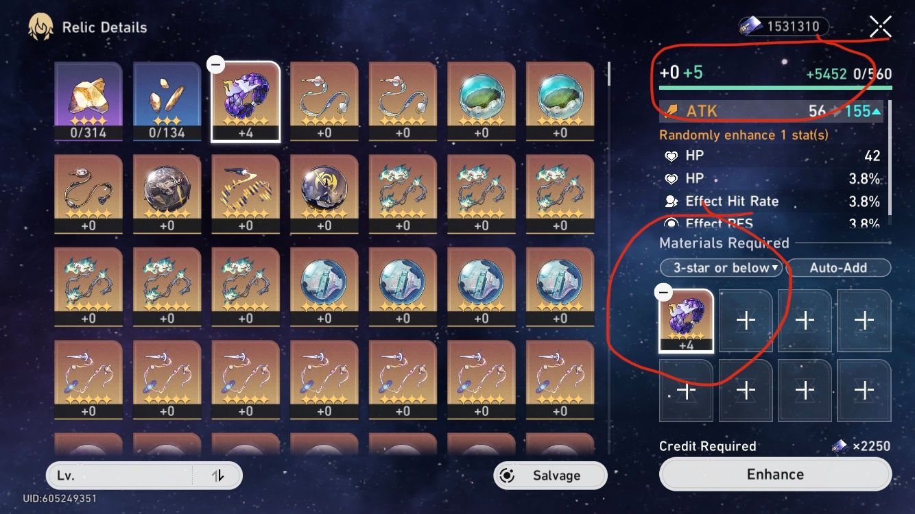 Infinite relic exp bug Honkai: Star Rail | HoYoLAB