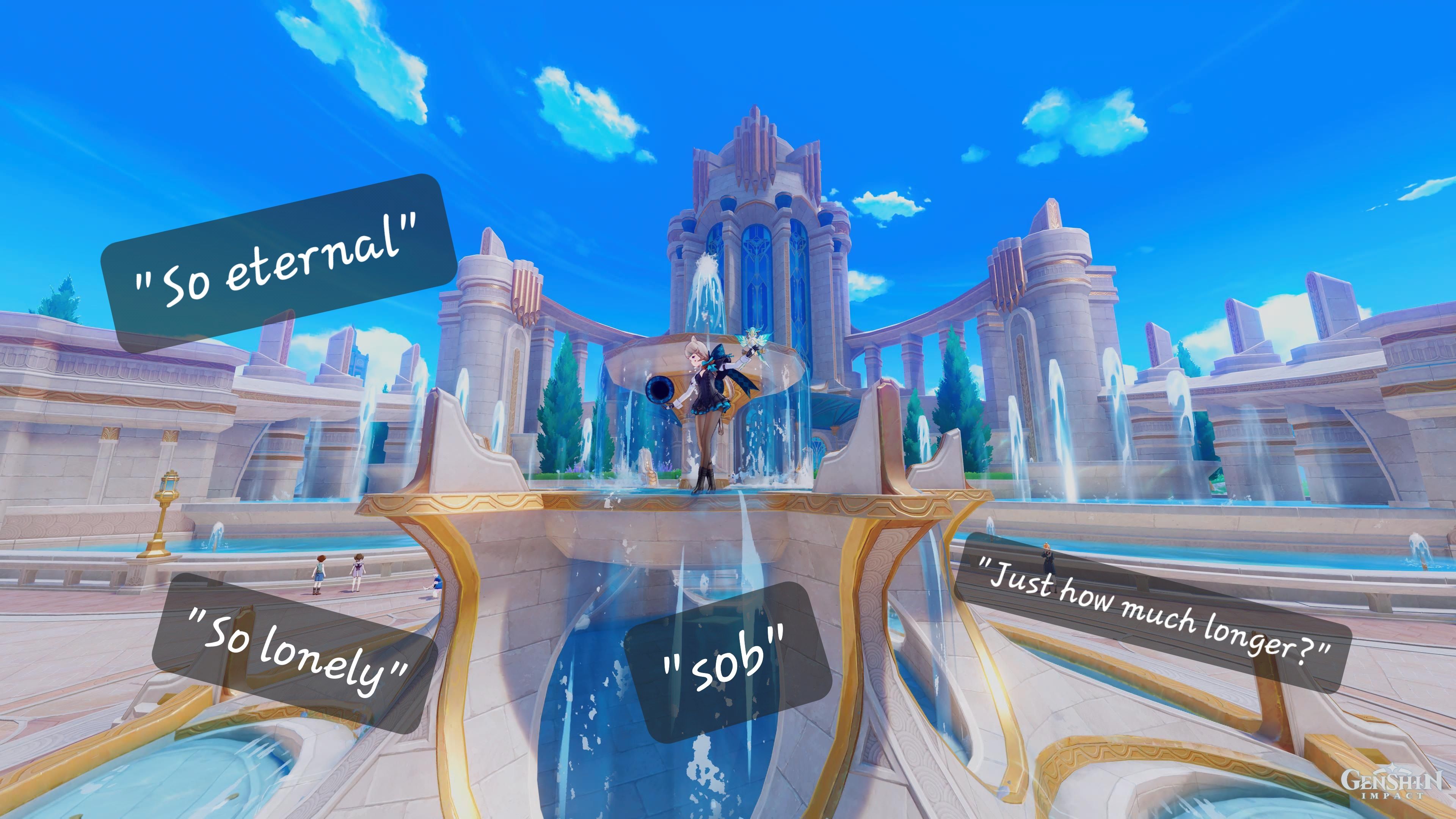 Who can be heard crying in the Fountain of Lucine? Is it Focalors ...