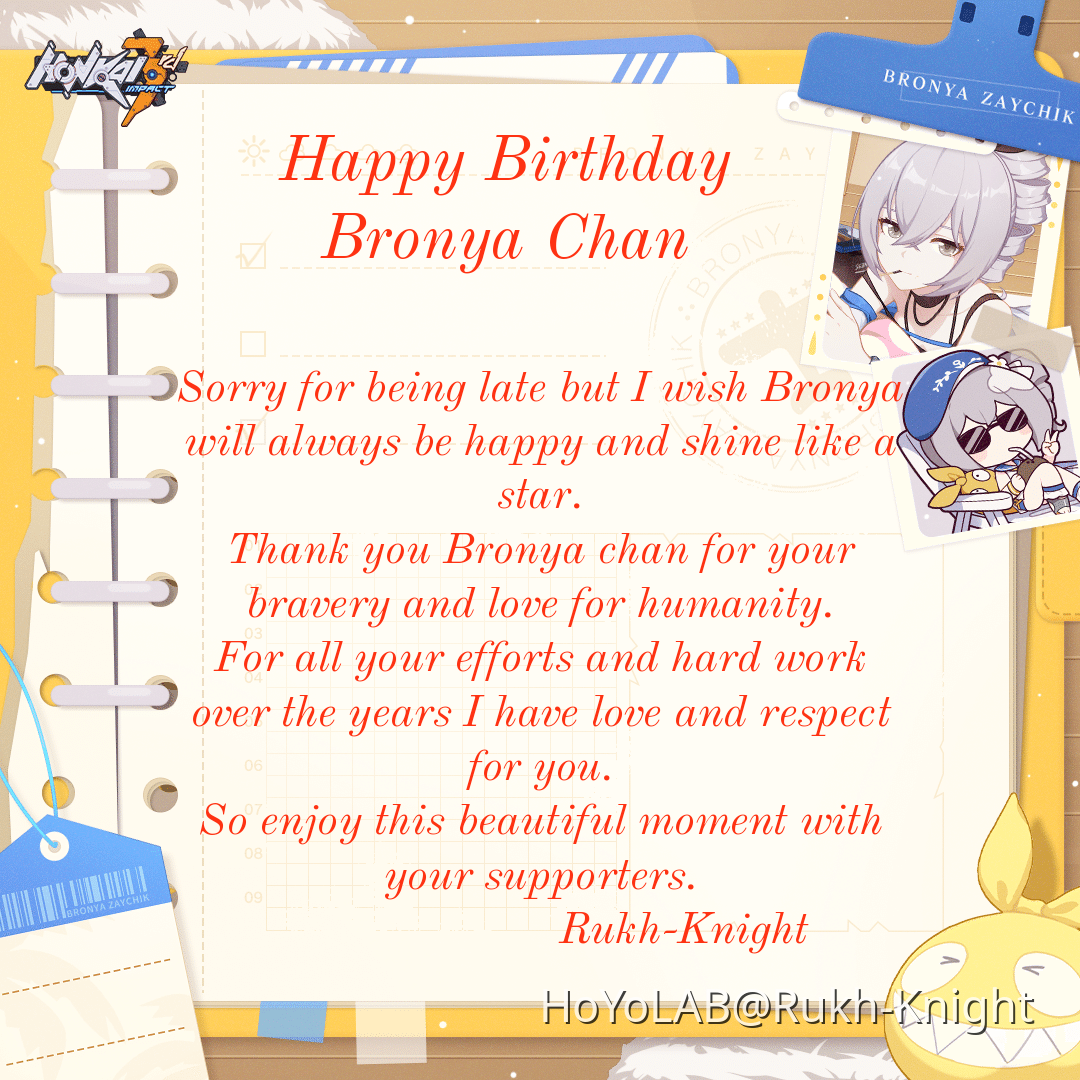 Happy Birthday Bronya Chan Honkai Impact 3rd | HoYoLAB