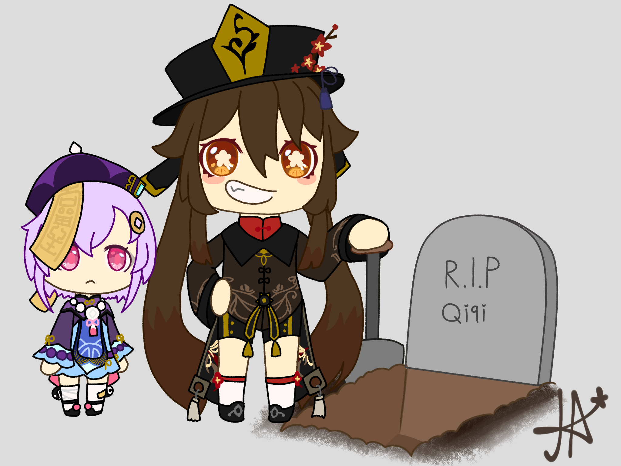 Hu tao & qiqi Genshin Impact | HoYoLAB