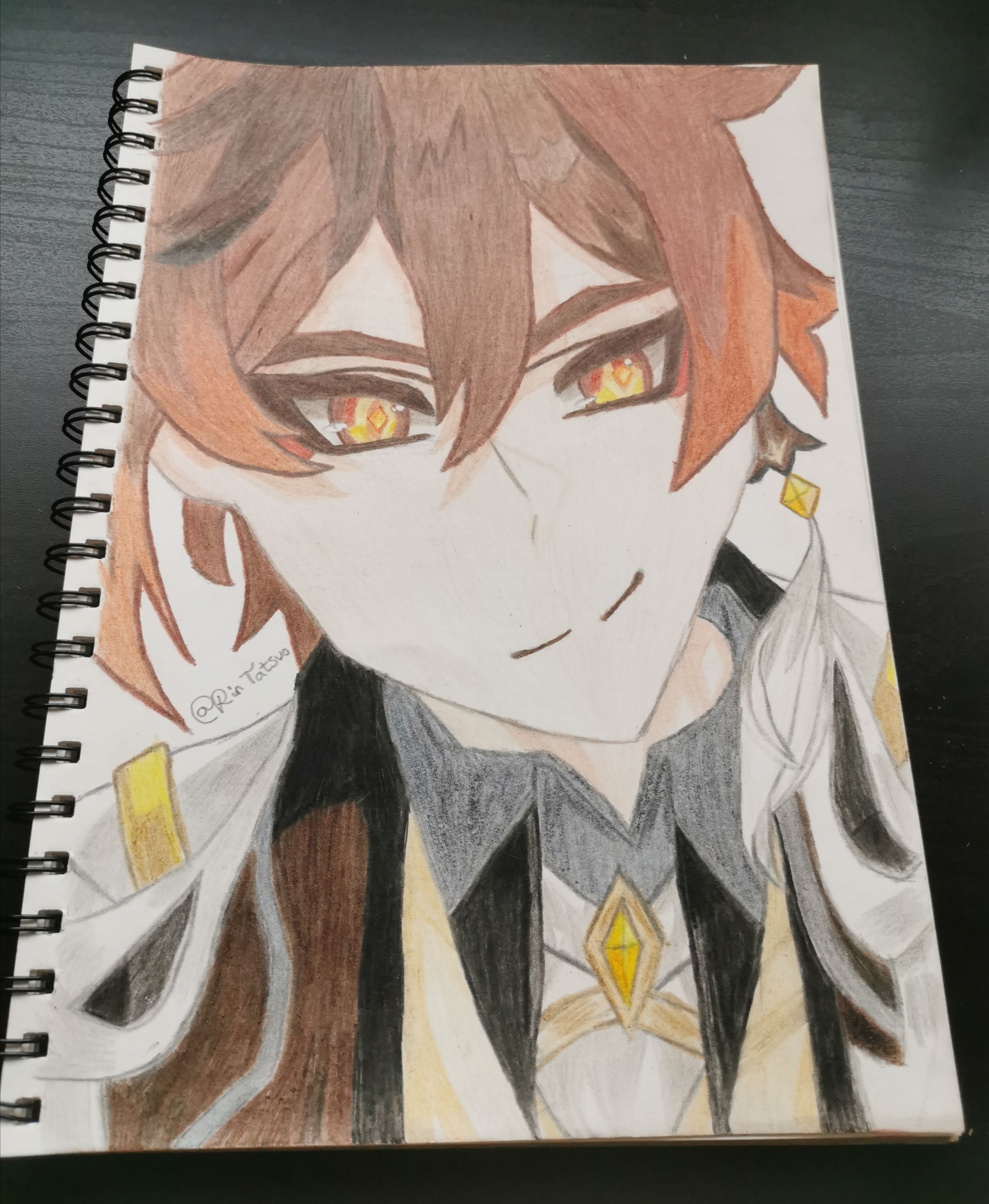 Zhongli drawing i did Genshin Impact | HoYoLAB