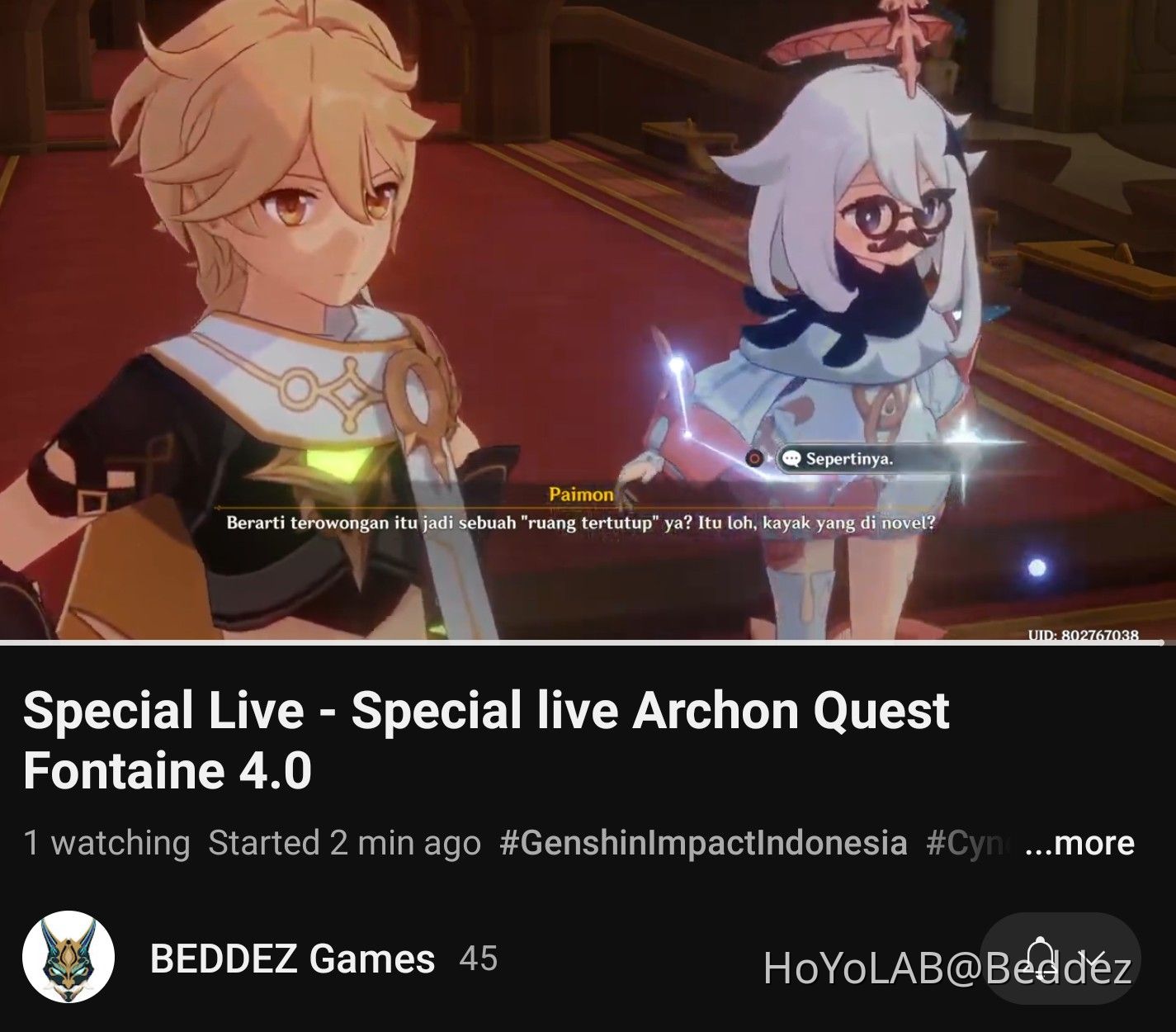 Spesial live streaming Genshin Impact | HoYoLAB