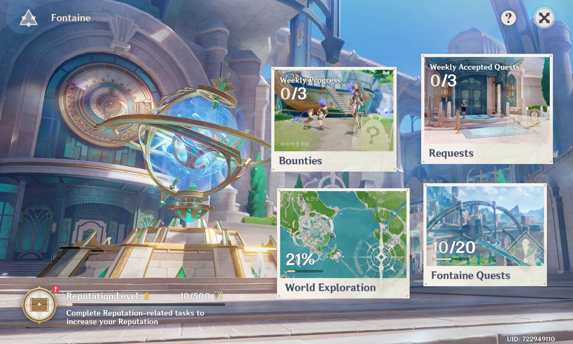 Finally unlocked the reputation of Fontaine☔☔💧 Genshin Impact | HoYoLAB