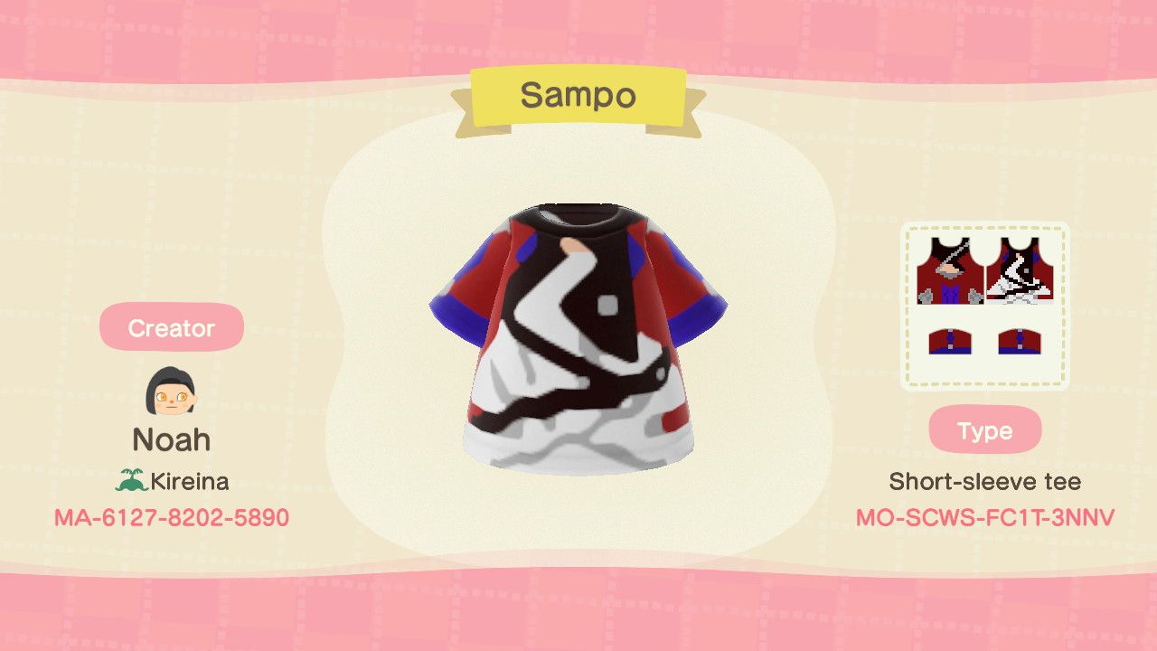 I tried to make Sampo's shirt in Animal crossing! Honkai: Star Rail ...
